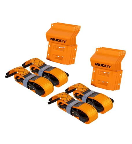 Muddy MUD-WCTDK-4PK UTV Wheel Chock Tie Down Kit, Orange - Pack of 4 ...