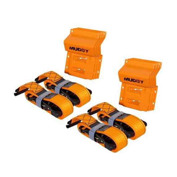 Muddy MUD-WCTDK-4PK UTV Wheel Chock Tie Down Kit, Orange - Pack of 4 ...