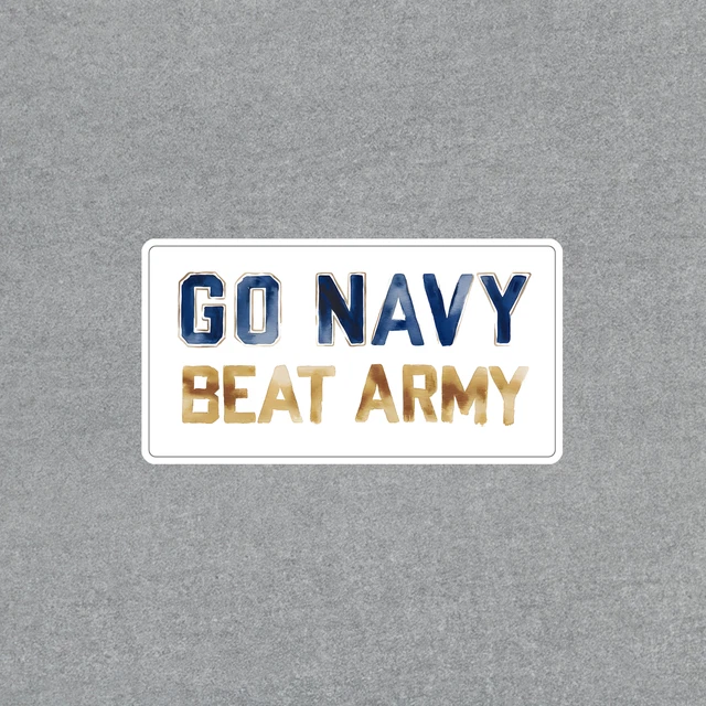 Go Navy Beat Army - Vintage Style Usna Football Rivalry Sticker ...