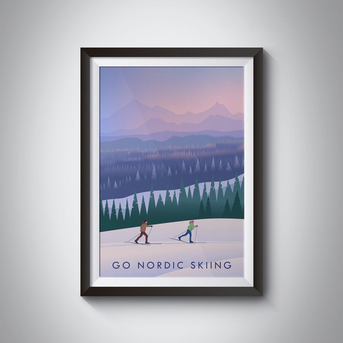 Go Nordic Skiing Poster, Outdoor Adventure, Mountaineering, Cross ...
