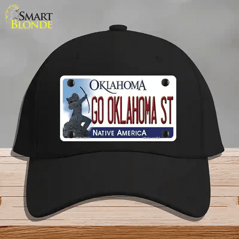 Go Oklahoma State Novelty License Plate Hat Cotton Black - Walmart.com