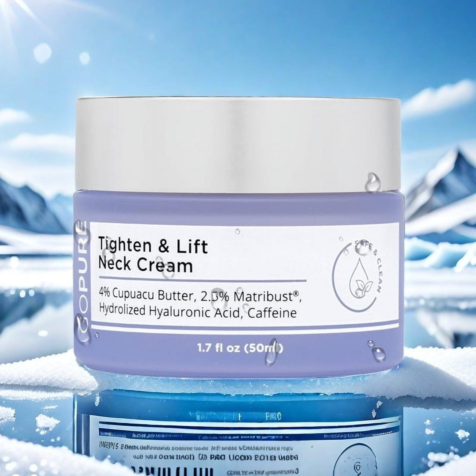 Go PUR Neck Firming Cream - Anti-Aging Neck Cream for Tightening and ...