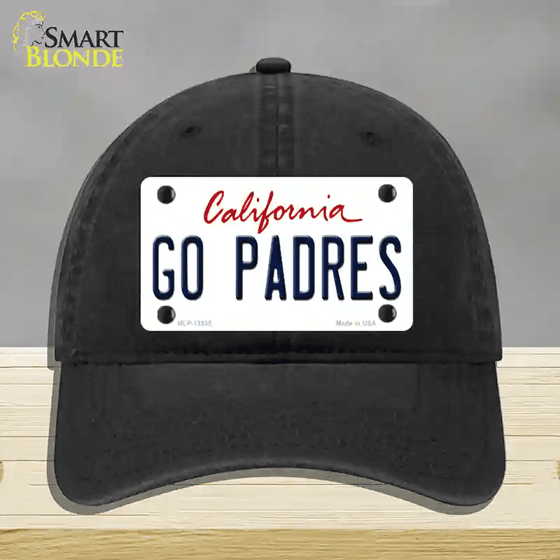 Go Padres Novelty License Plate Hat Tag Unconstructed Cotton Black ...