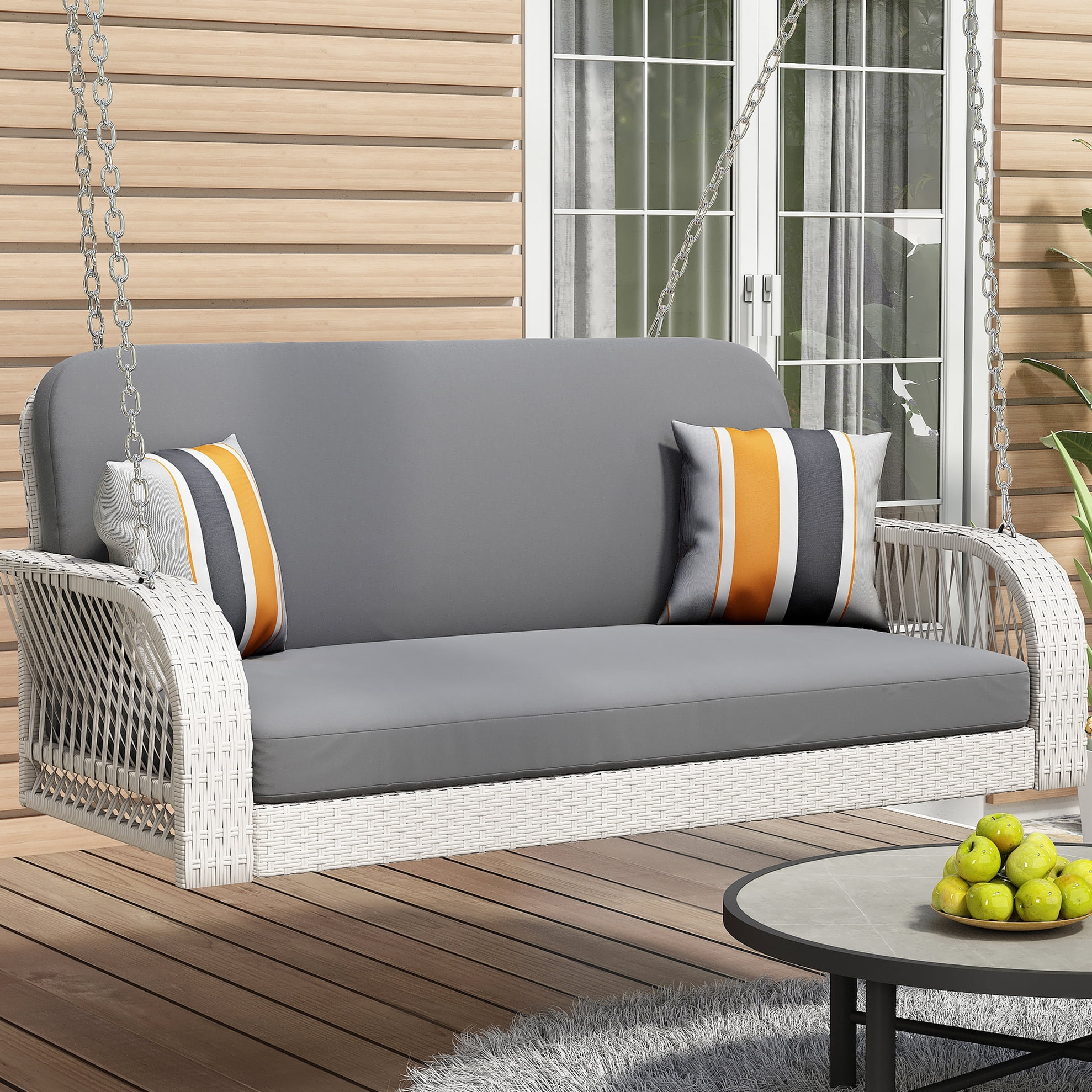 Go Pe Poolside Swing With High Padding - Gray White, Luxurious All ...
