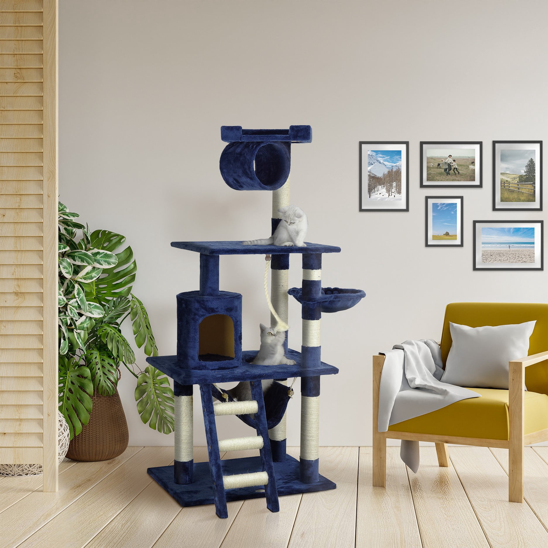 Go Pet Club Extra Large 72-in Cat Tree & Condo, Scratching Post Tower ...