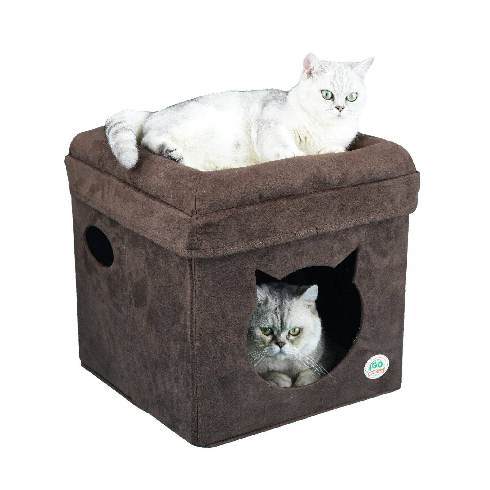 Go Pet Club Cat Face Comfy Cat Cube Bed - Walmart.com