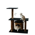 Go Pet Club Cat Tree & Condo Scratching Post Tower, Brown, 38-in ...