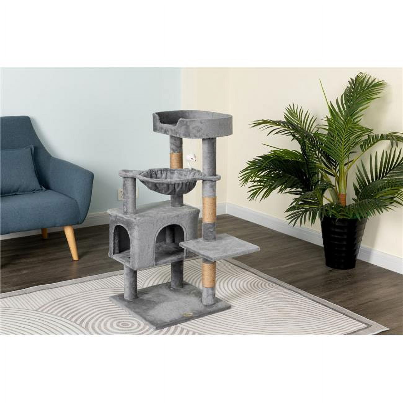 Go Pet Club FS807 Go Pet Club Everyday Value 37in Cat Tree Tower, Gray ...