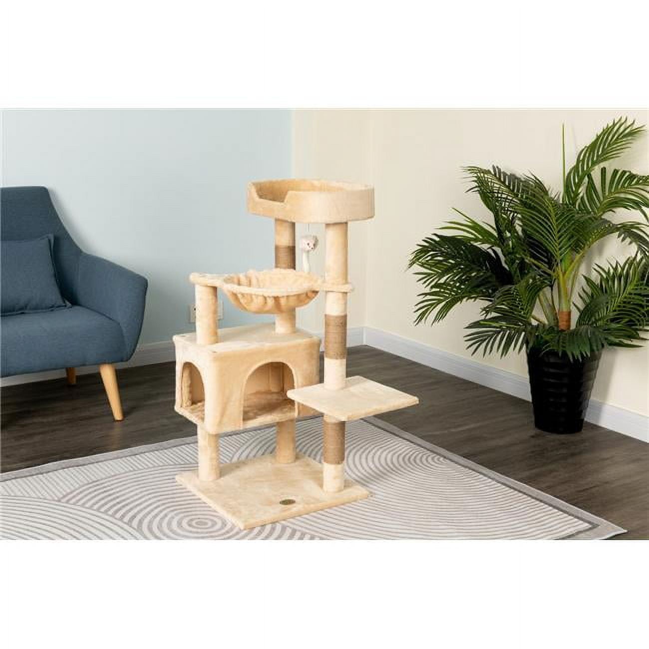 Go Pet Club FS808 Go Pet Club Everyday Value 37in Cat Tree Tower, Beige ...