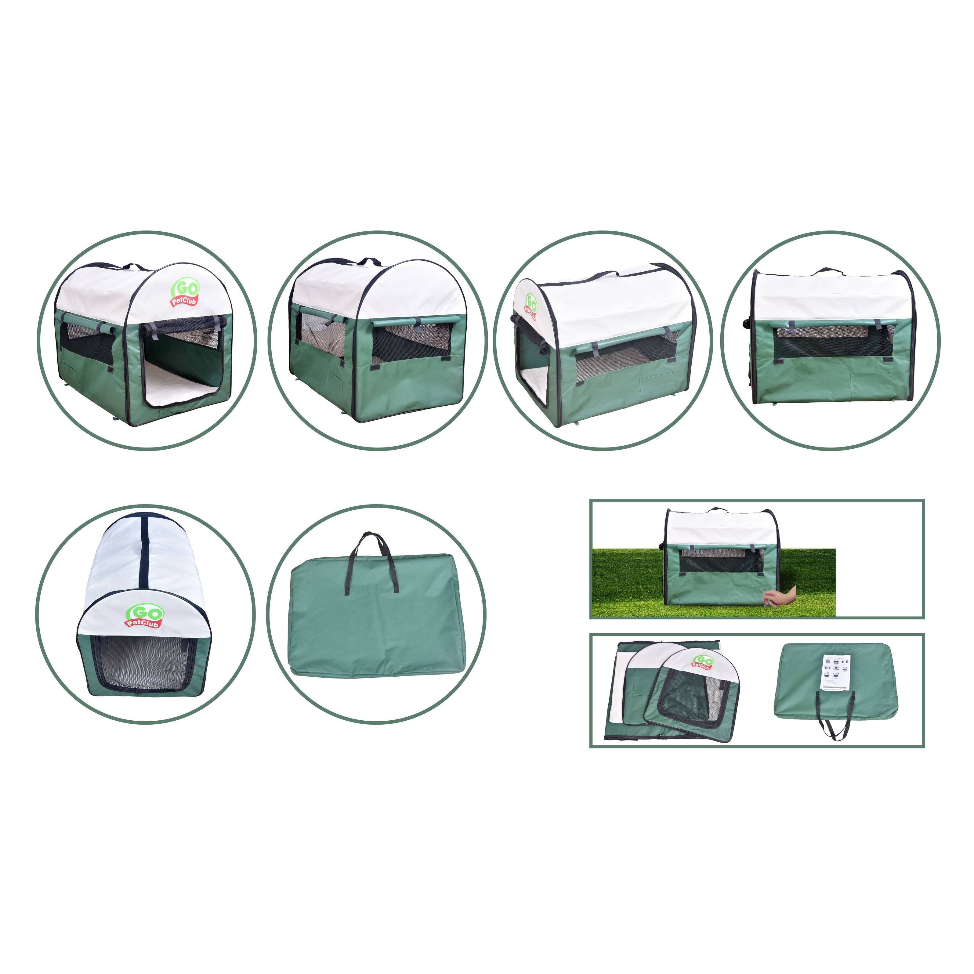 Go Pet Club Small Dog Kennel - Portable, Lightweight, Water-Resistant ...