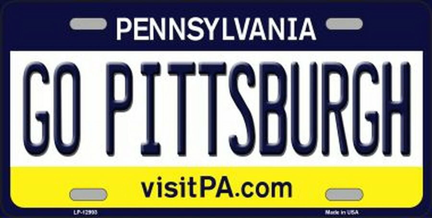 Go Pittsburgh Pennsylvania State Background Vanity License Plate ...