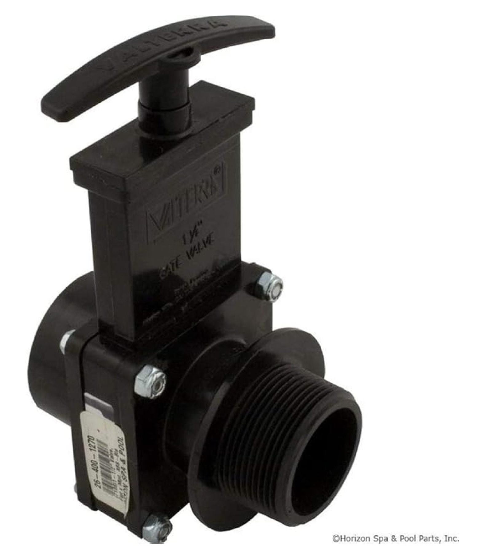 Go Power! Gate Valve 3-Piece 1-1/2 Inch FPT x MPT 45 PSI Black ...