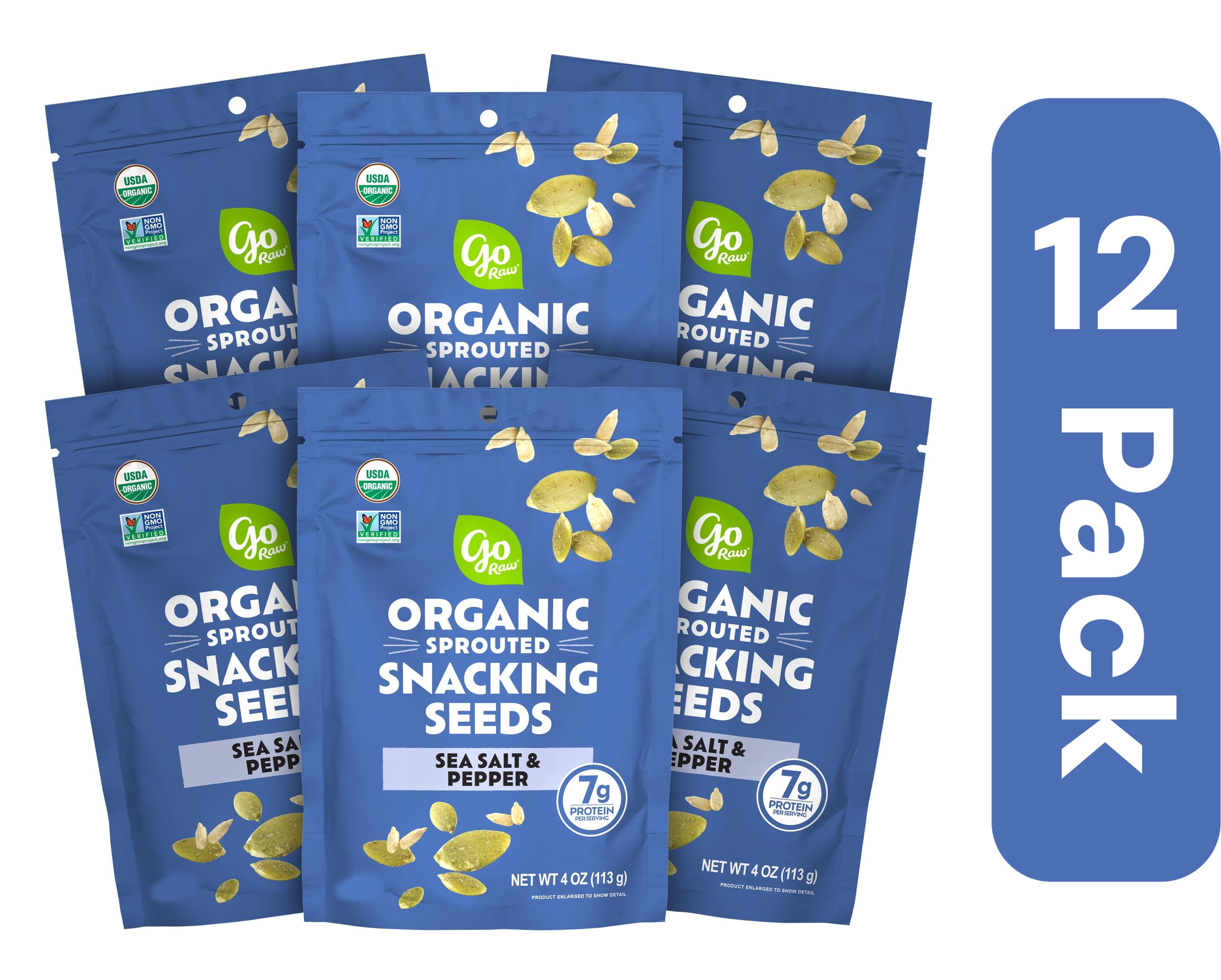 Go Raw Sea Salt Pepper Snack Seeds 4 oz (Pack Of 12) - Walmart.com