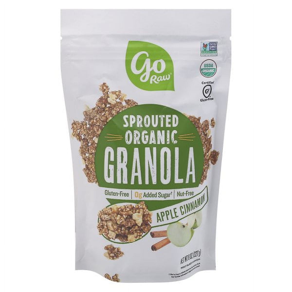 Go Raw, Organic Sprouted Apple Cinnamon Granola, Nut-Free, Gluten-Free ...