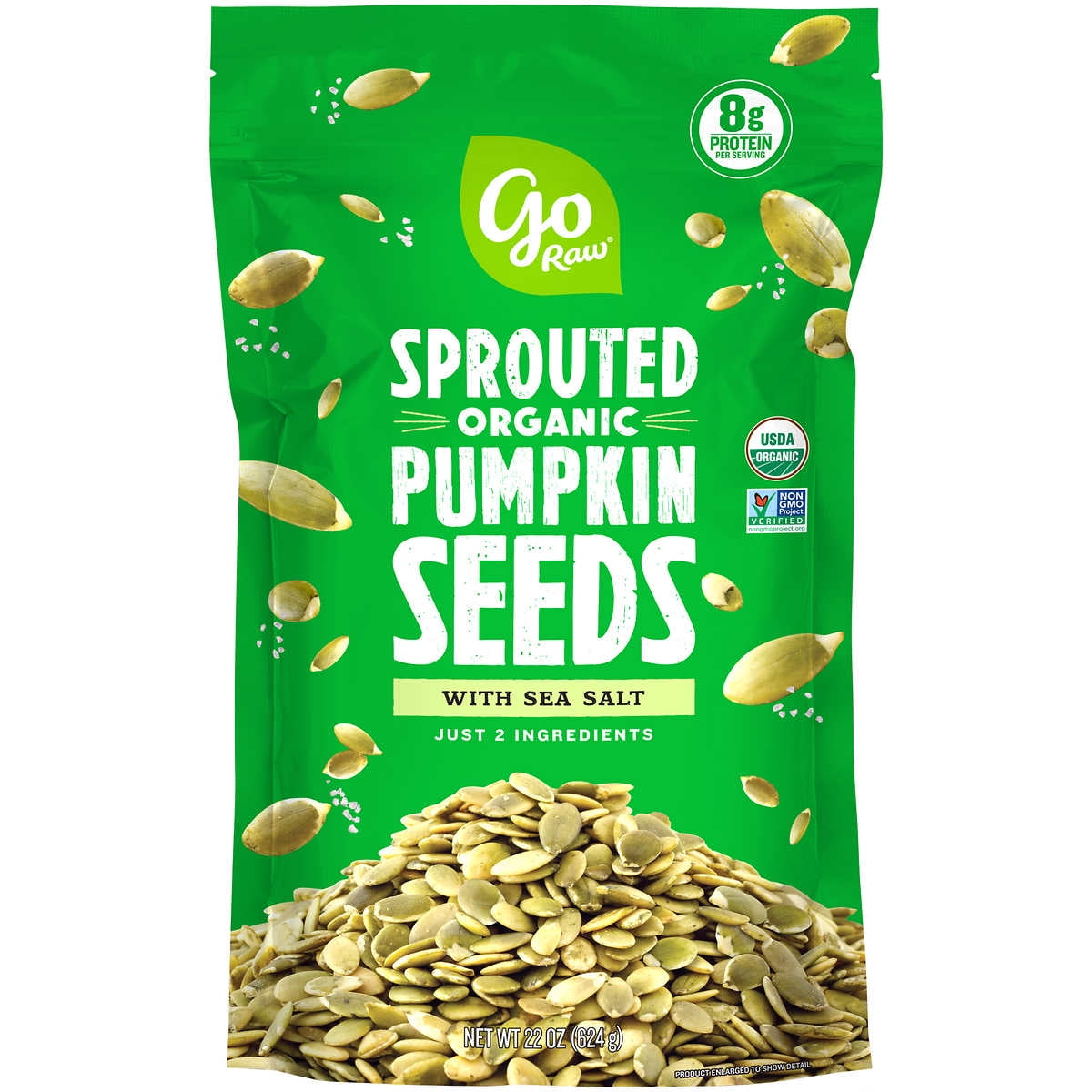 Go Raw Sprouted Organic Pumpkin Seeds with Sea Salt, 22 oz - Walmart.com