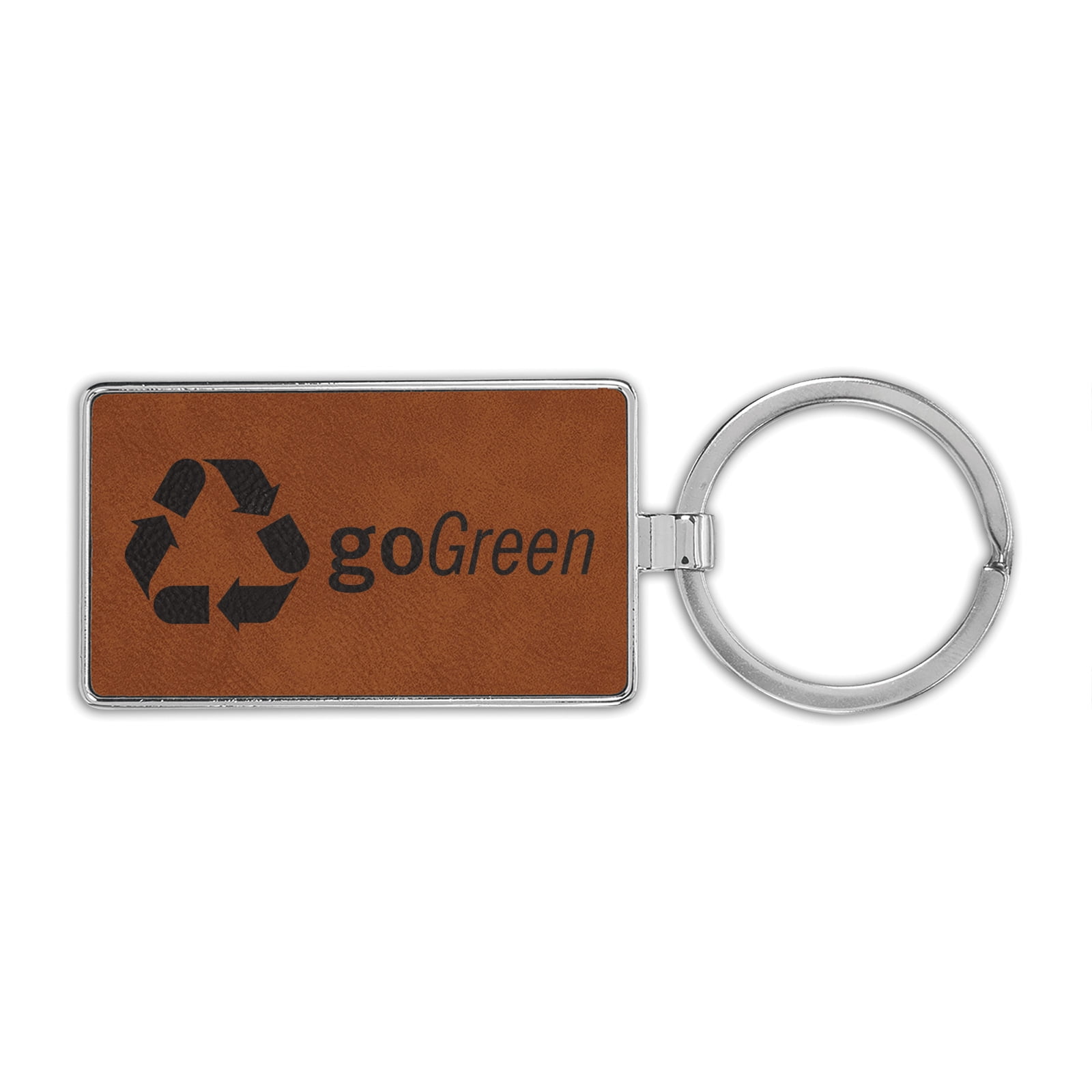 Go Recycle Premium Leatherette Keychain go green environmental ...