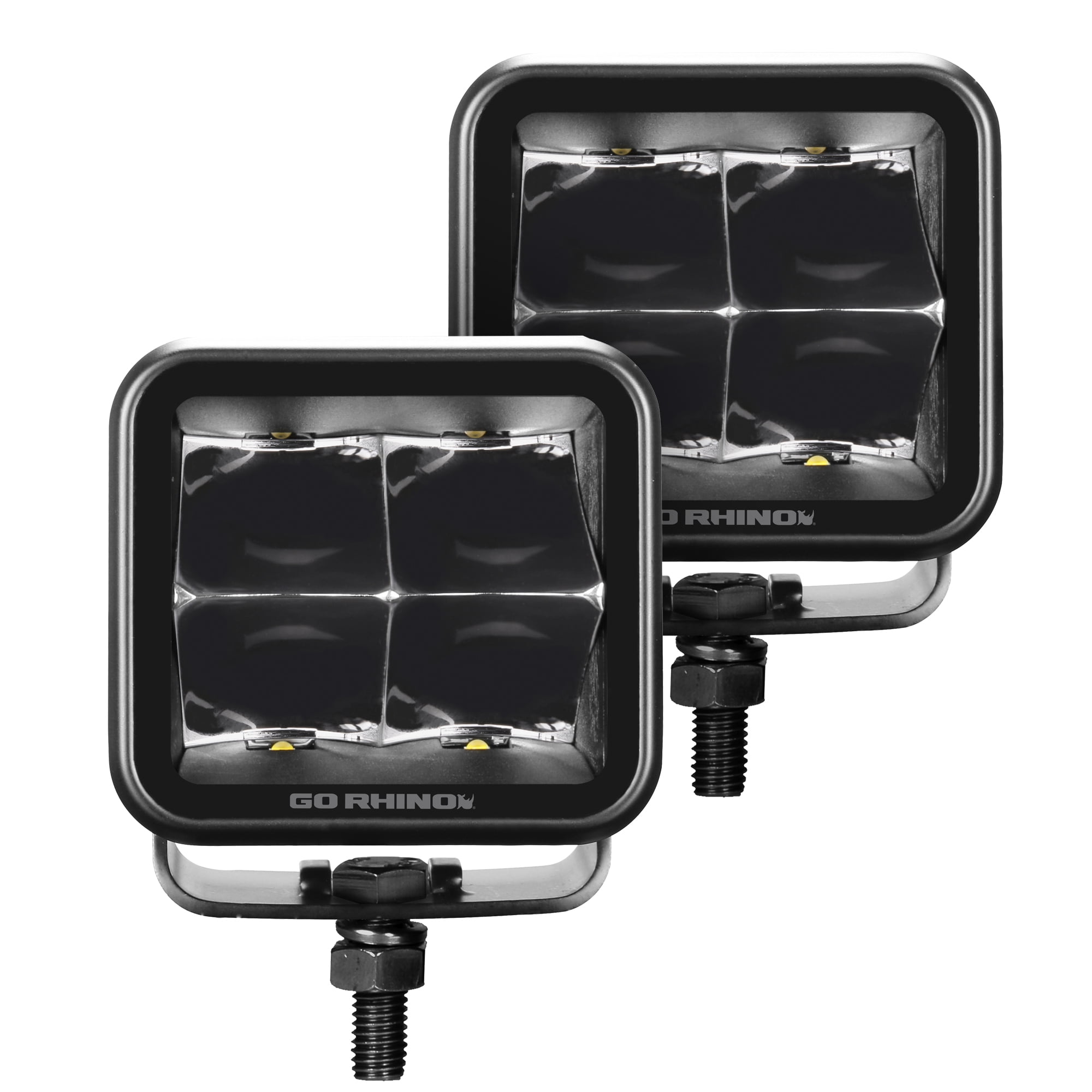 Go Rhino 750400321SCS Blackout Series - CUBEIT 3x3 LED Cube Spot Lights ...