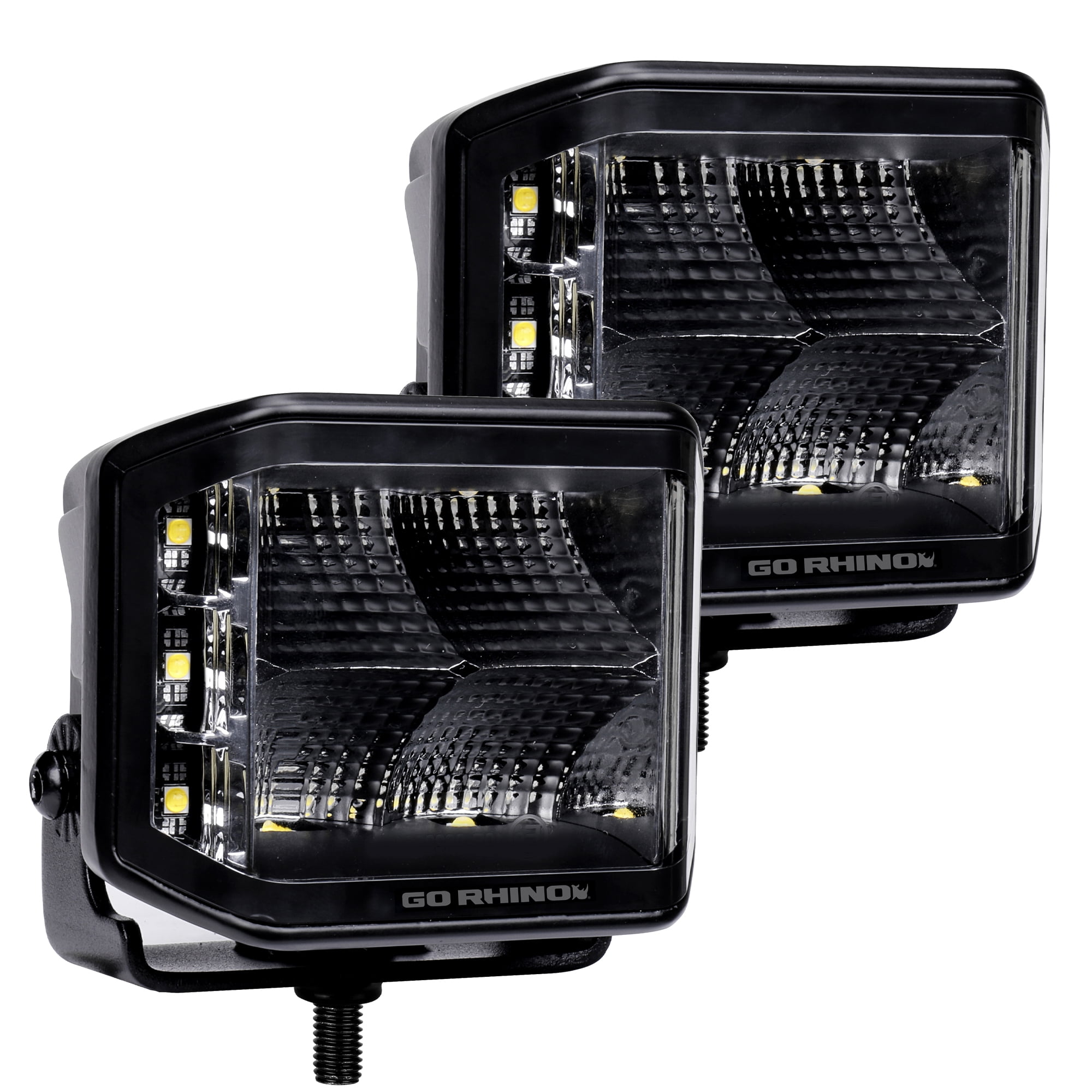Go Rhino 750700321FCS Blackout Series - SIDELINE 4x3 LED Cube Flood ...