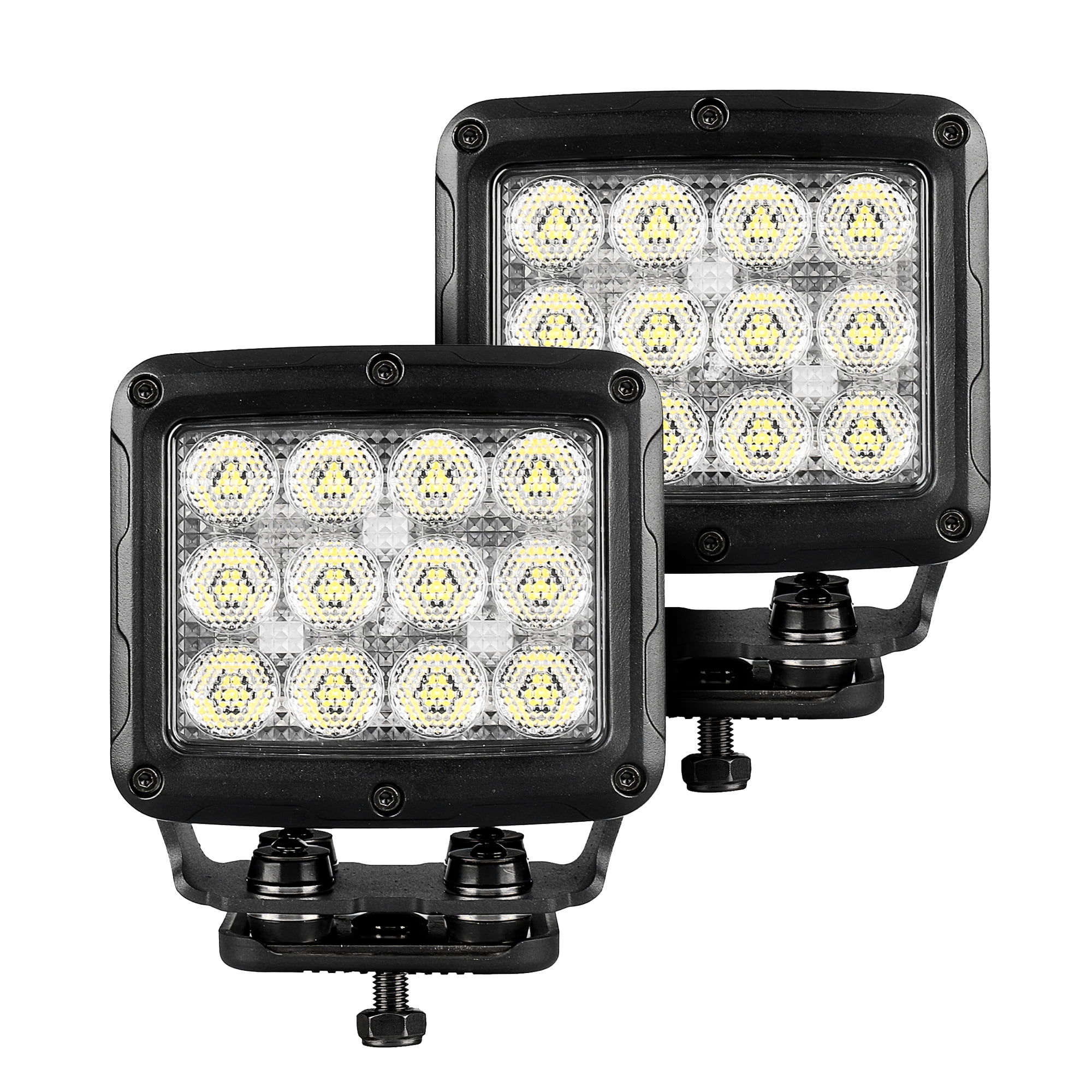 Go Rhino 751800523FCS Bright Series - Square 5" Rectangular LED Spot ...
