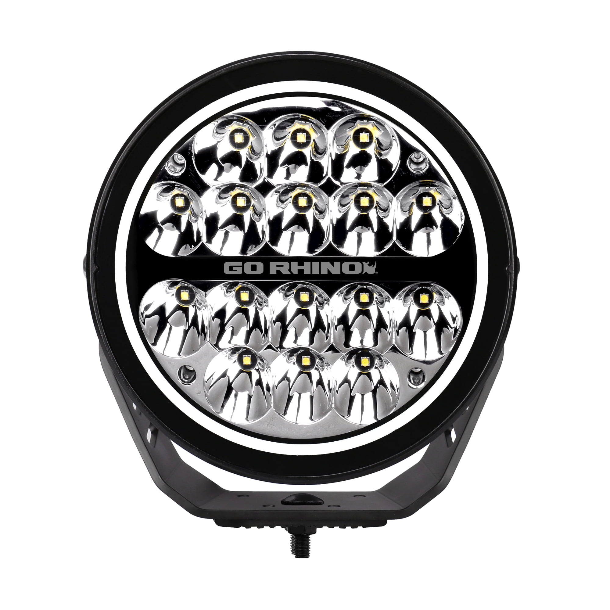 Go Rhino! MAXROUND 7" LED Driving Light with Daytime Running Lights ...