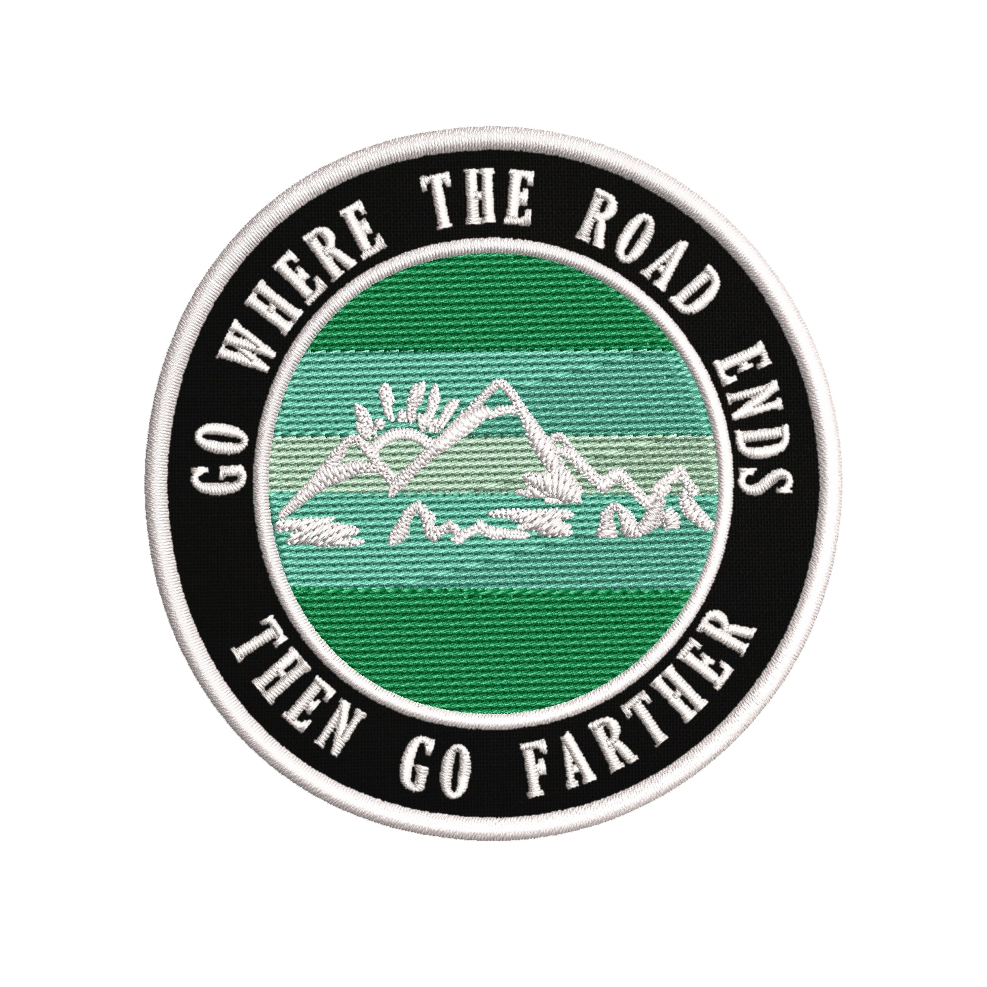 Go Where The Road Ends Hiking Mountains Embroidered DIY Iron on or Sew ...