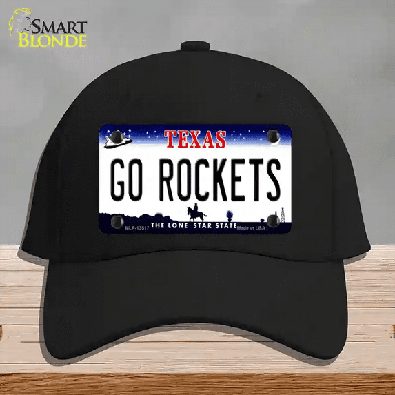 Go Rockets Novelty License Plate Hat Tag Cotton Black - Walmart.com