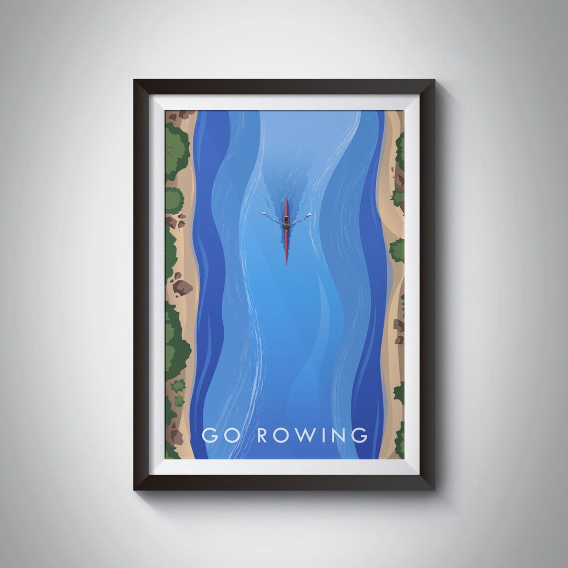 Go Rowing Poster, Water Sports, Boating, Oxford, Cambridge, Crew ...