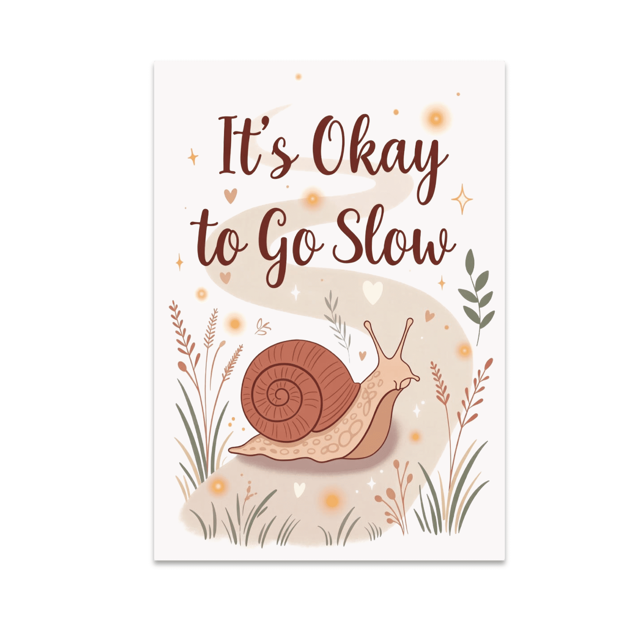 Go Slow Reminder Wall Art - Burnout Recovery - 13x19 Poster Print ...