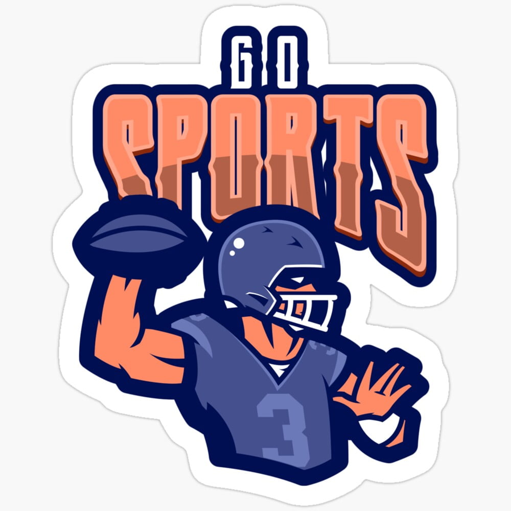 Go Sports - American Football Fan Sticker Baseball Sticker, Football ...