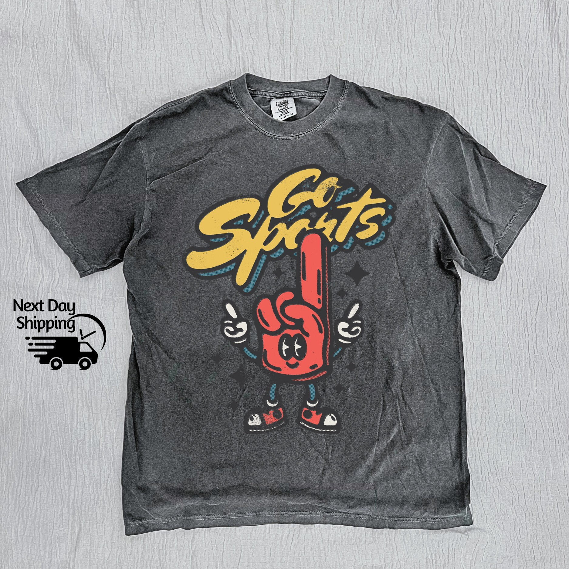 Go Sports Foam Finger Mascot 90s Shirt, Retro Go Sports Mascot T-shirt ...