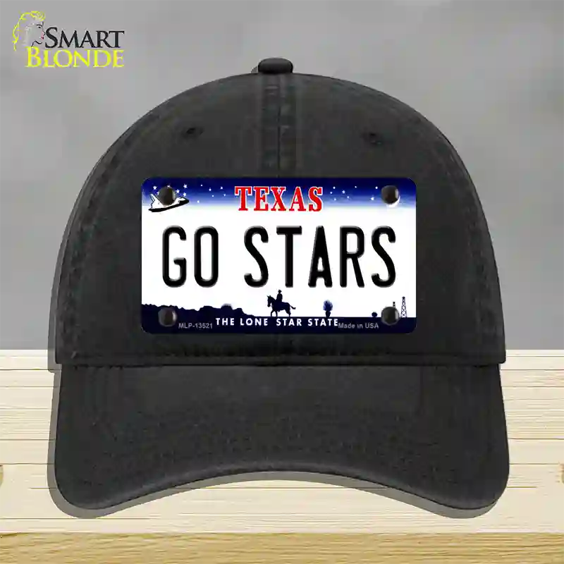 Go Stars Novelty License Plate Hat Tag Unconstructed Cotton Black ...