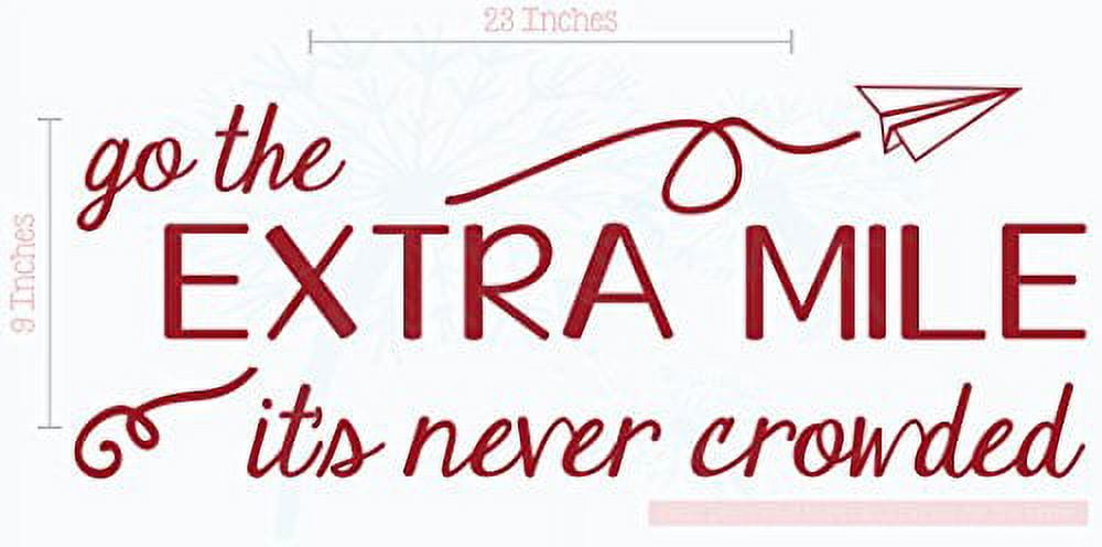 Go The Extra Mile Inspirational Vinyl Letters Art Wall Decals Decor ...