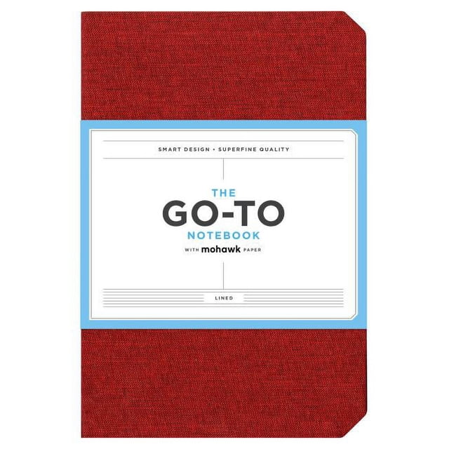 Go-To Notebook with Mohawk Paper, Brick Red Lined : (Lined Notebook ...