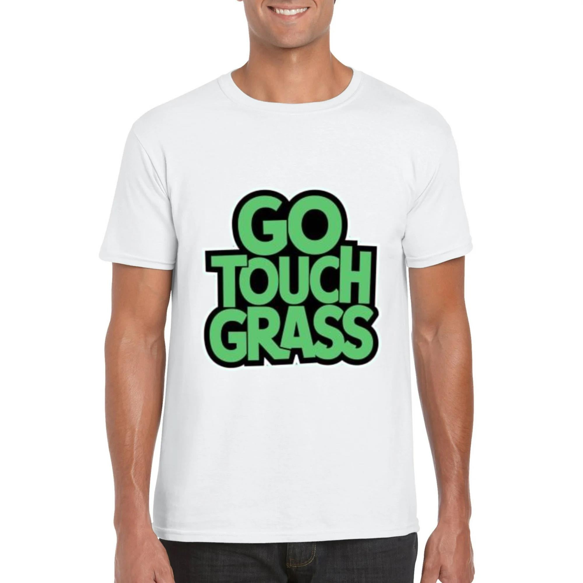 Go Touch Grass Funny Meme Gamer Internet Unplug Outdoor T-Shirt, for ...