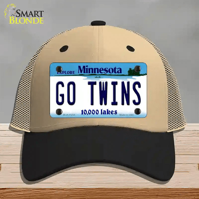 Go Twins Novelty License Plate Hat Tag Mesh Khaki|Black - Walmart.com
