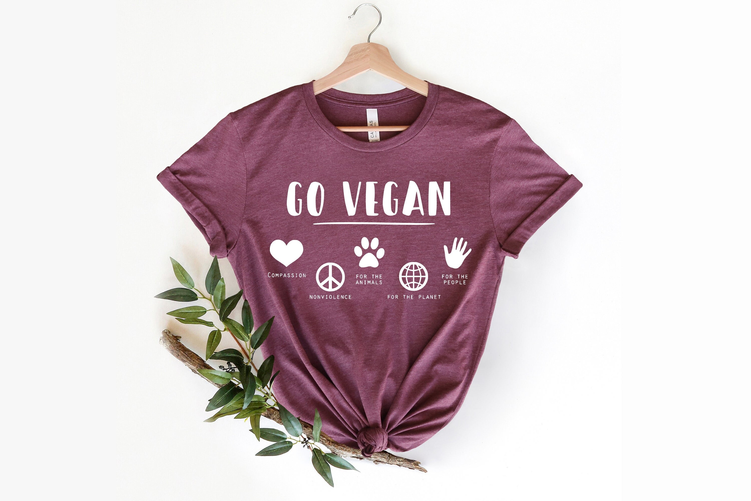 Go Vegan Shirt Vegan Shirt Plant Based Shirt Powered By Plants Shirt ...