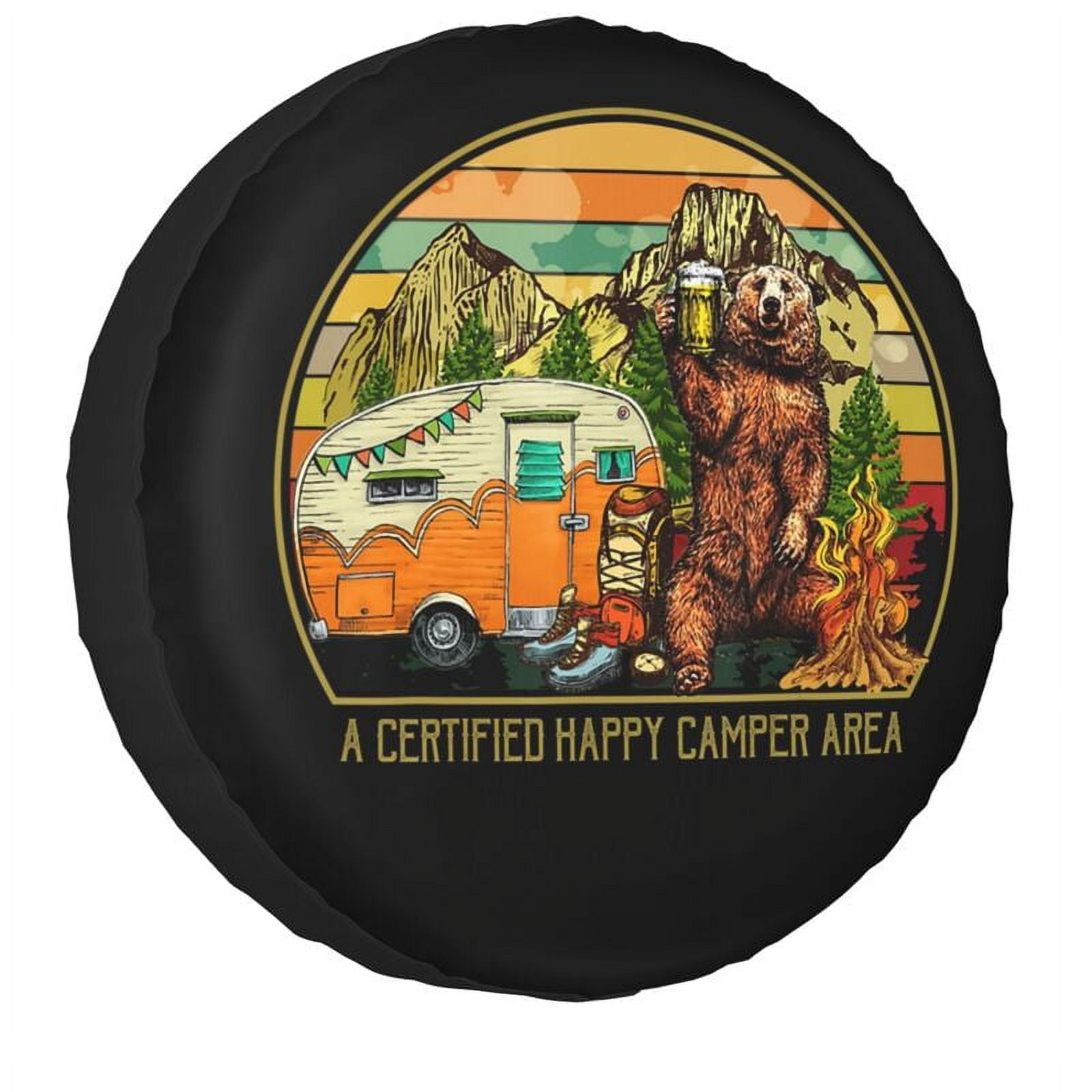 Go Wild Adventure Camping Spare Tire Cover for SUV RV Trailer Car Wheel ...