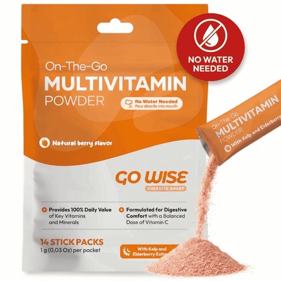 Go Wise Complete Adult Multivitamin Powder for Women and Men, Essential ...