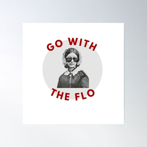 Go With The Flo Poster Wall Art, Modern Wall Decor, 24x24 UNFRAMED ...