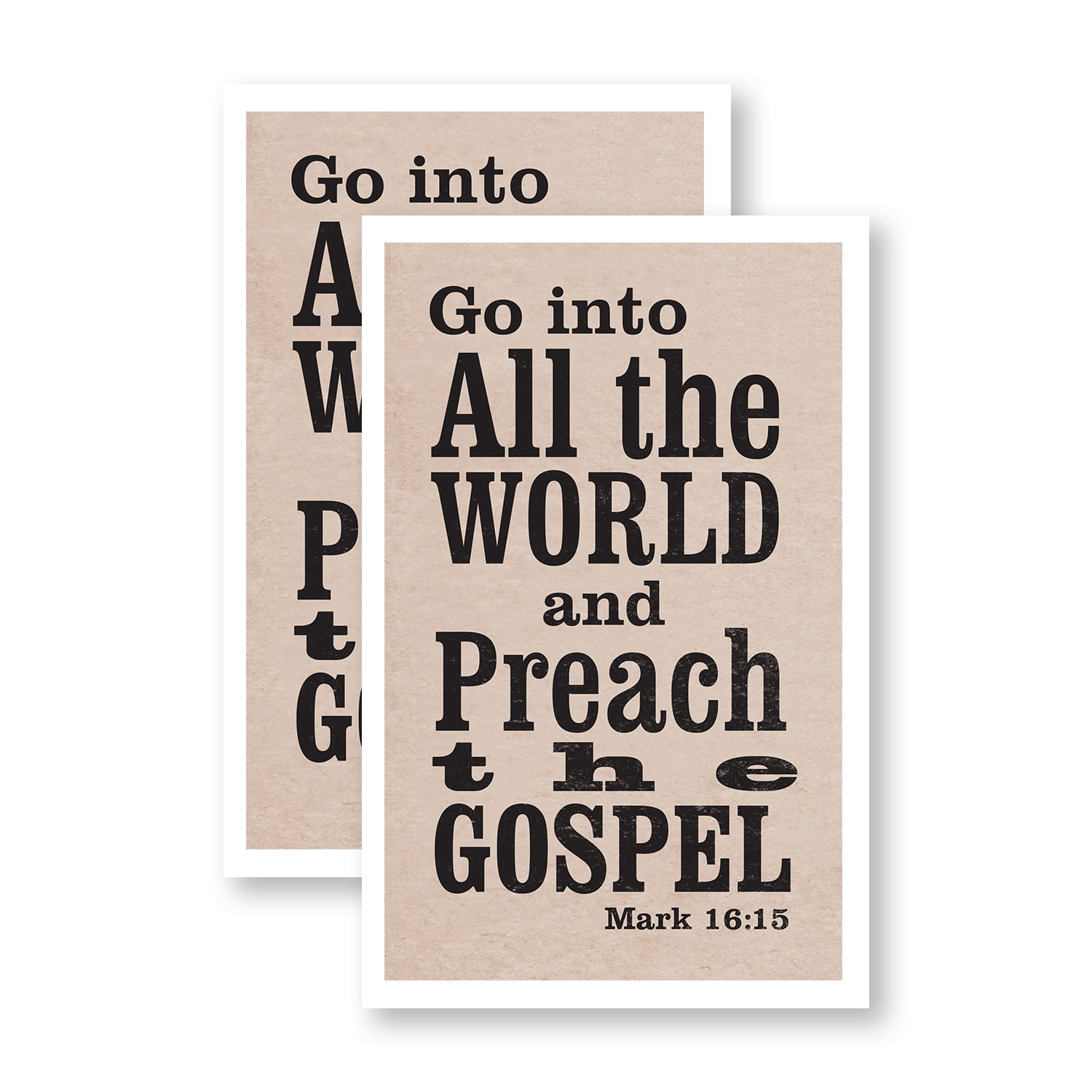 Go Into All The World (2-Pack) 24 Inch x 36 Inch Vinyl Decals | Sign ...