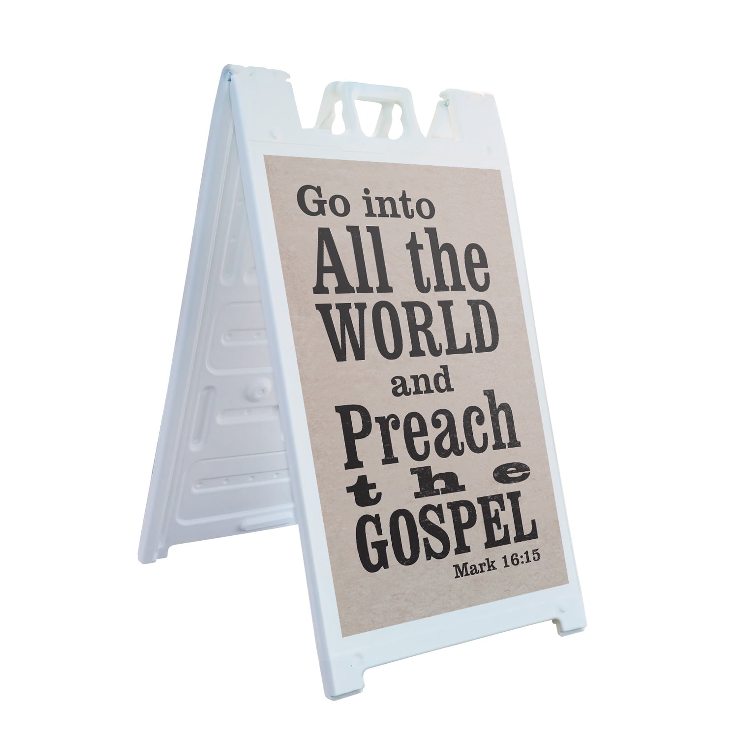Go Into All The World 24" x 36" Double Sided A-Frame Sidewalk Sign ...