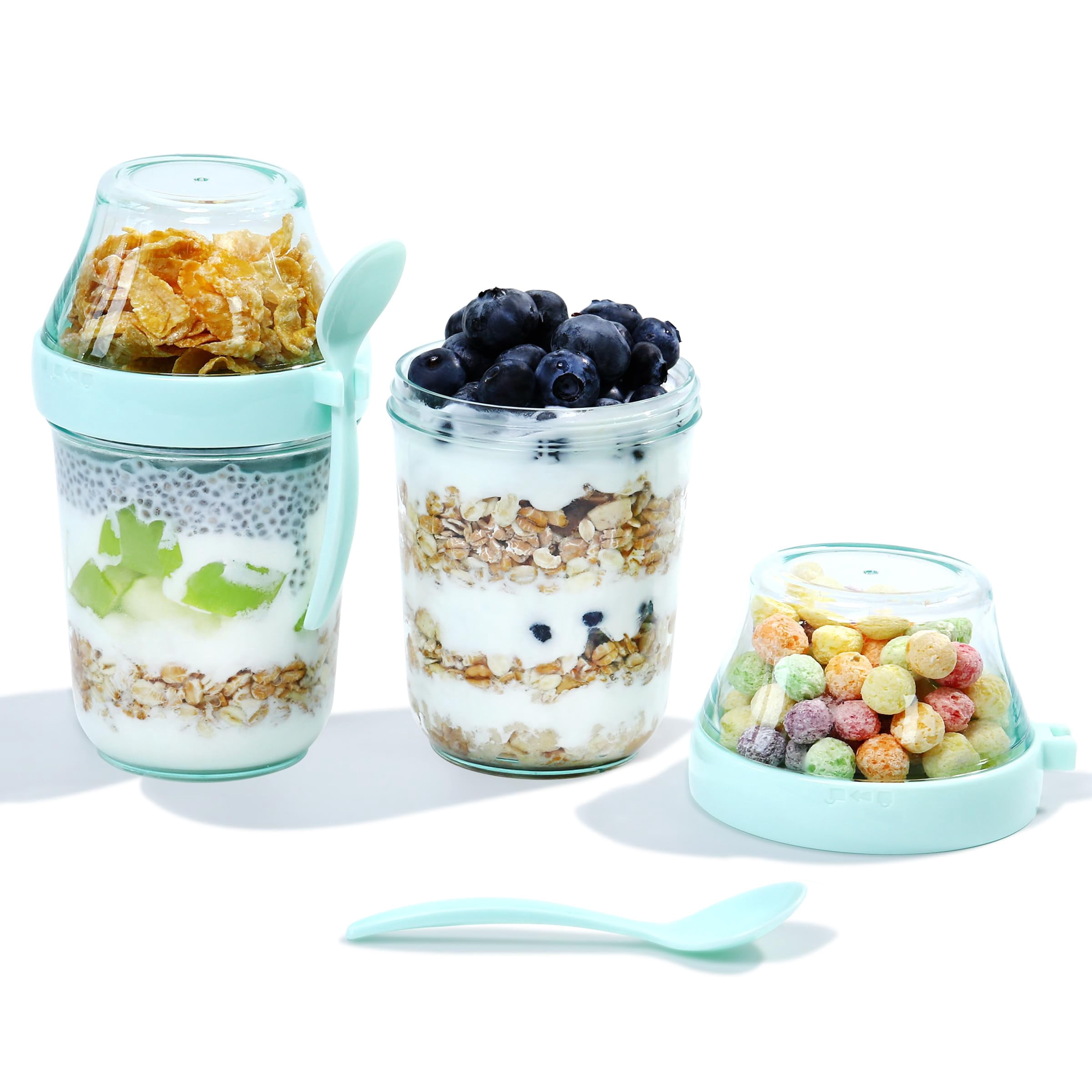 On the Go Yogurt Parfait Snack Cups with Lid, Reusable Acrylic Travel ...