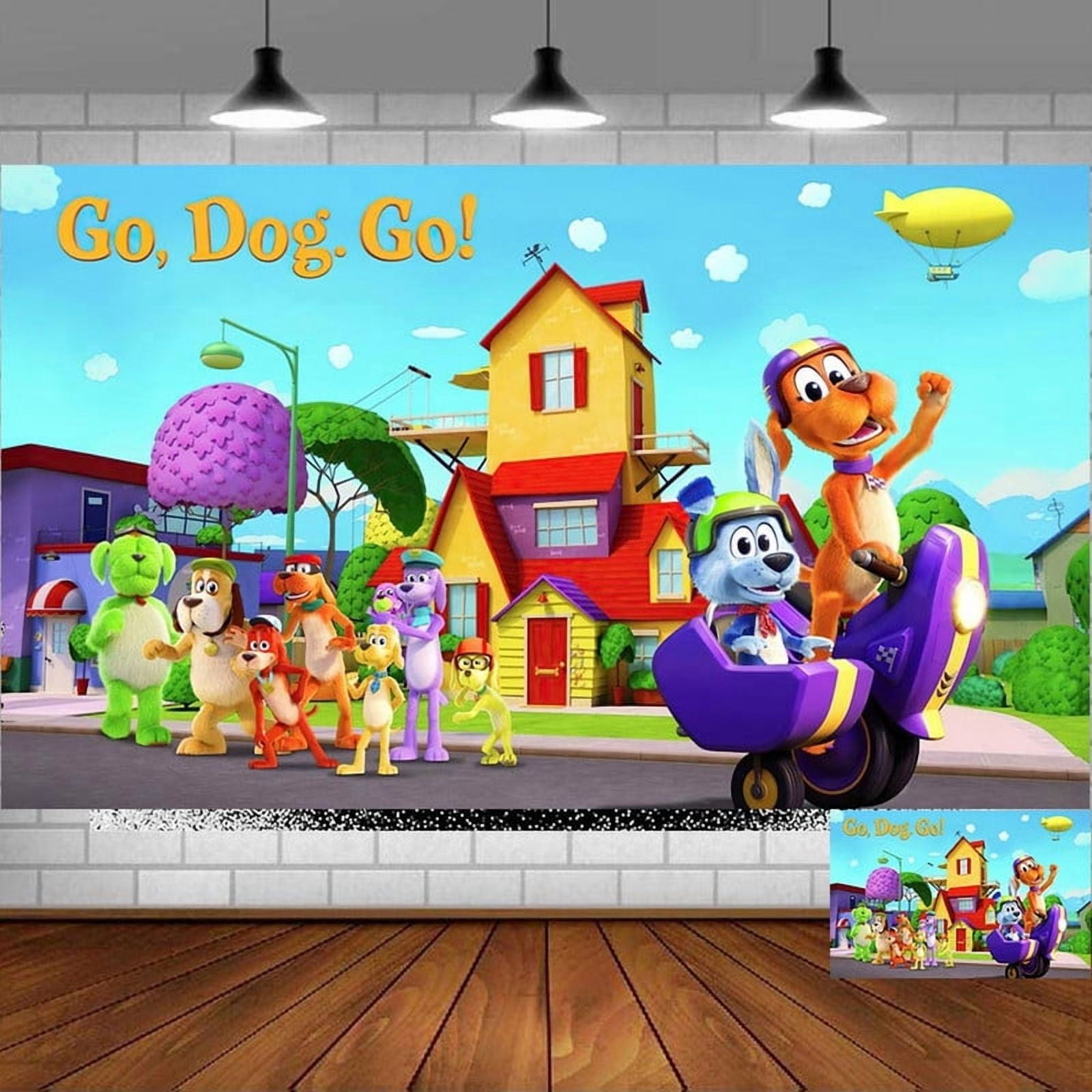 Go dog go Backdrop Banner Party Supplies Poster Movie Theme Background ...