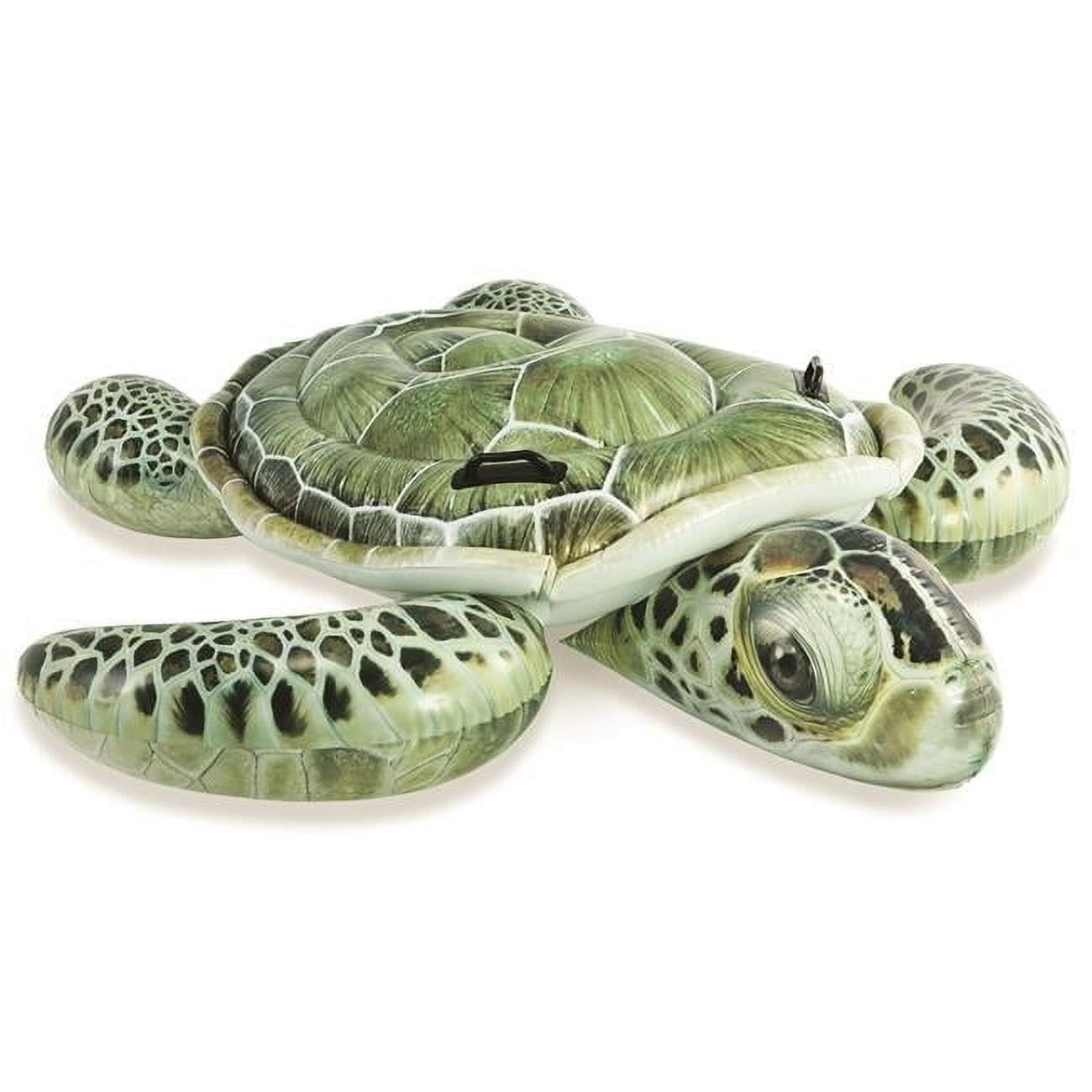 Intex Giant Sea Turtle Inflatable Pool Floaty, 75x67 inch, Durable ...