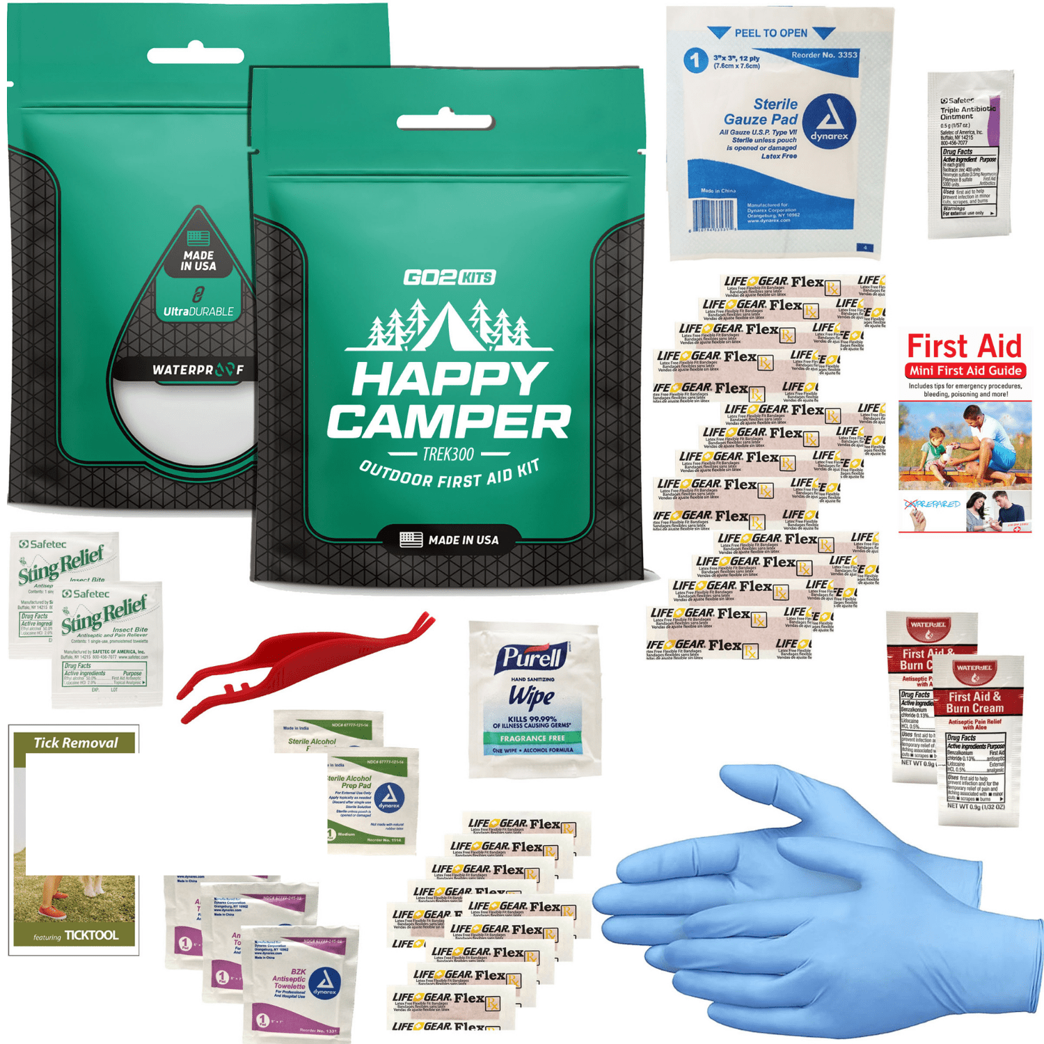 Go2Kits Happy Camper Outdoor First Aid Kit Waterproof Resealable ...