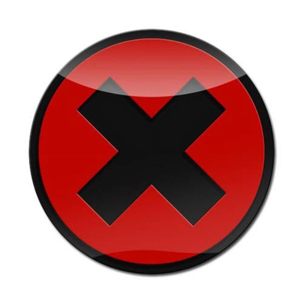 GoBadges LC0080 Magnetic 3D Badge - X-Red - Walmart.com