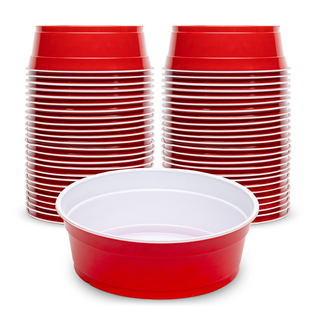GoPong Party Large "Disposable Plastic Bowls", 22 oz, Red, 50 Count ...