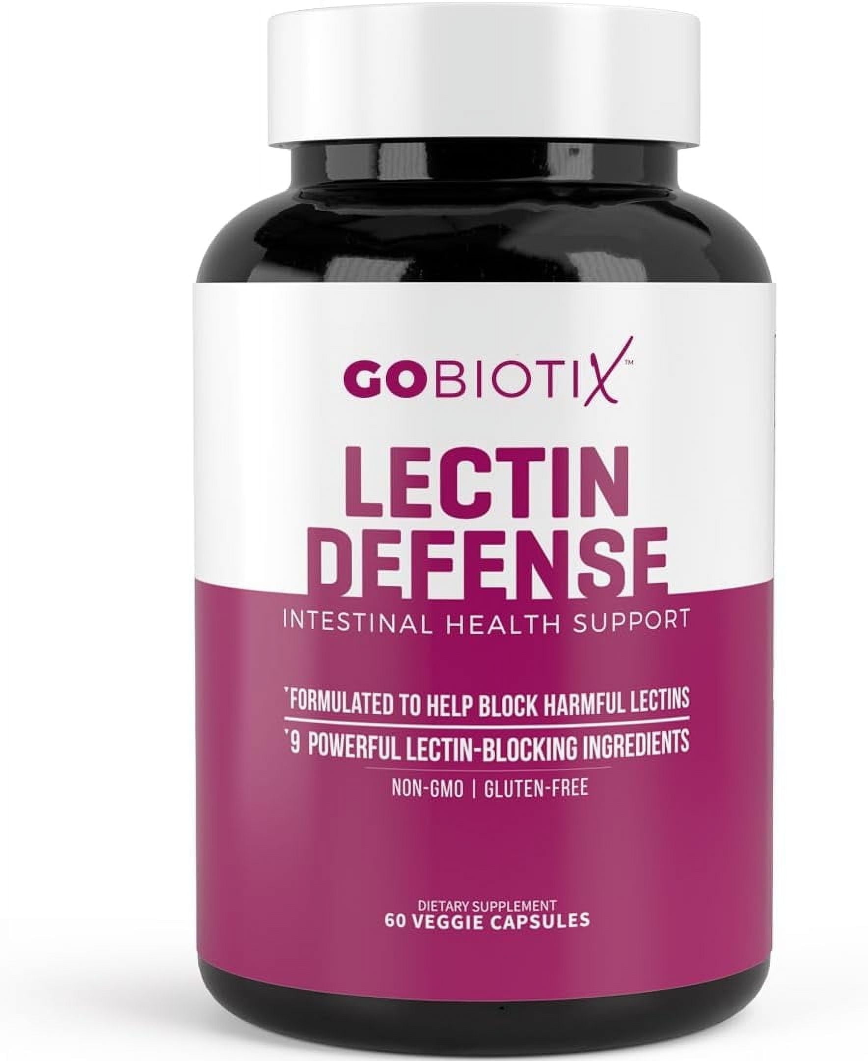 GoBiotix Lectin Defense Supplement for Intestinal Health, Bloating, and ...