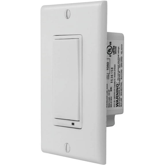 GoControl In-Wall 3-Way Smart Accessory Switch, 500 Series, Hub ...