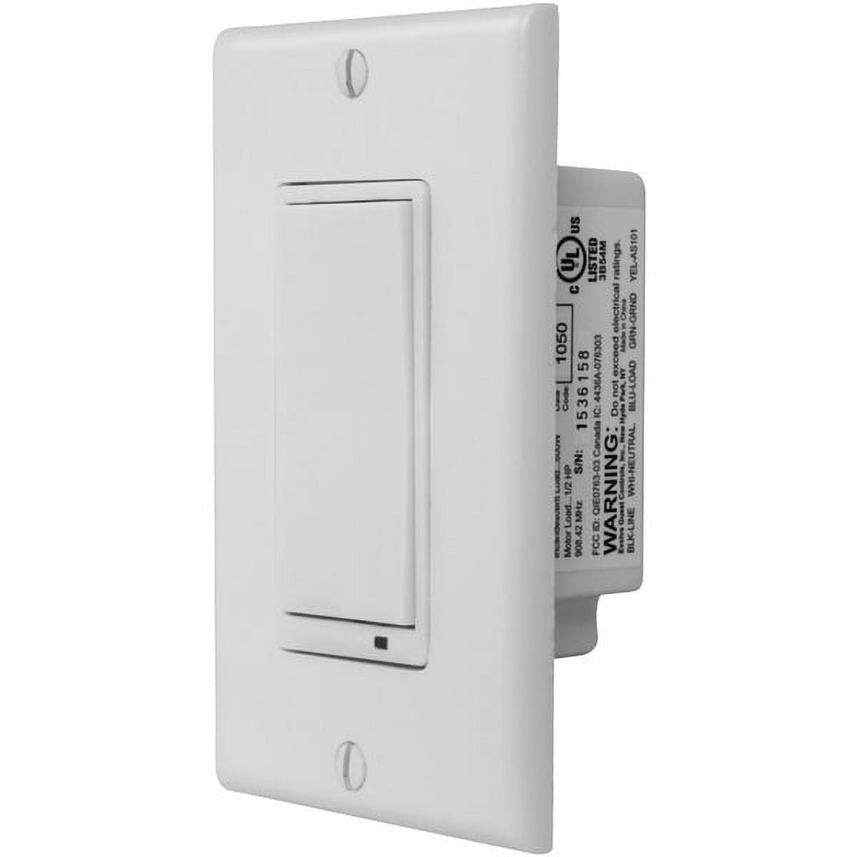 GoControl In-Wall Smart On/Off Switch, 500 Series, Hub Required ...
